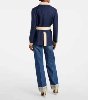 Valentino Garavani Belted Jacket - Blue