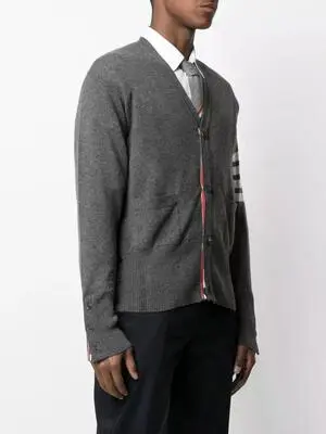 Thom Browne 4-bar Stripe V-neck Cardigan