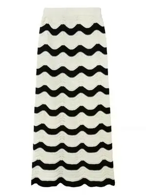 La DoubleJ Chevron-wave Maxi Skirt