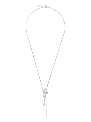 TASAKI 18kt White Gold Akoya Pearl And Diamond Necklace - Silver