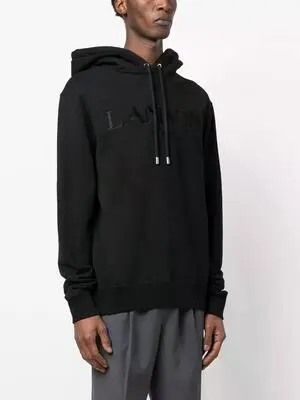 LANVIN Logo-embroidered Cotton Hoodie