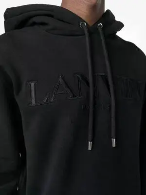 LANVIN Logo-embroidered Cotton Hoodie