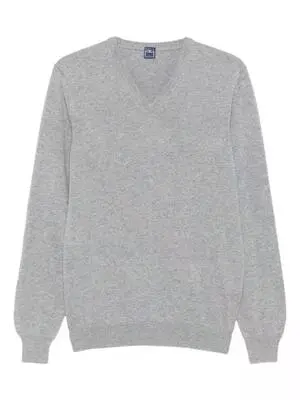 Fedeli V-neck Cashmere Sweater - Grey