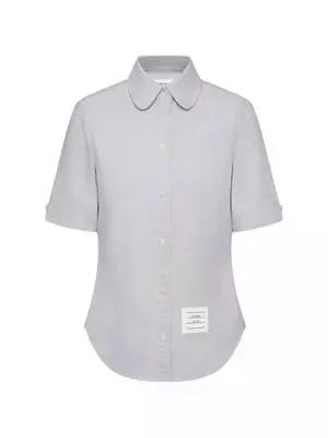 Thom Browne Short Sleeve Oxford Shirt - Grey