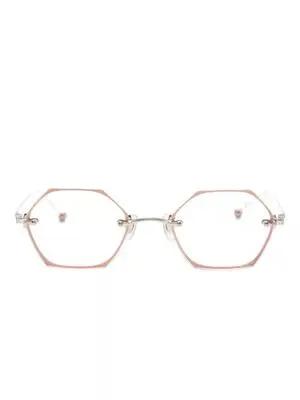 MEGANE AND ME Geo Geometric-frame Eyeglasses - Silver