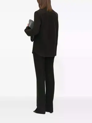UMBER POSTPAST Wool-blend Trousers With Side Slits