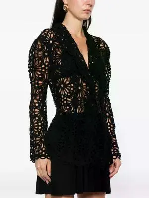 Norma Kamali Floral-motif Single-breasted Jacket