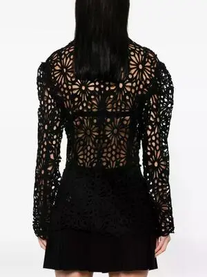 Norma Kamali Floral-motif Single-breasted Jacket
