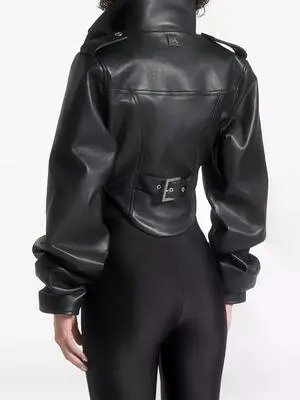 Manière De Voir Tacked-sleeve Corset Jacket - Black