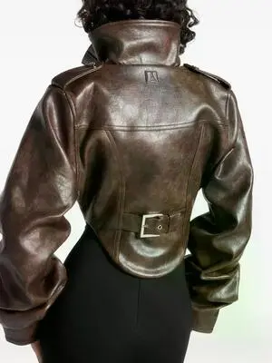 Manière De Voir Corset Detail Jacket - Brown