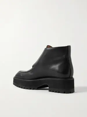 Gabriela Hearst Apollo Buckled Leather Ankle Boots - Black