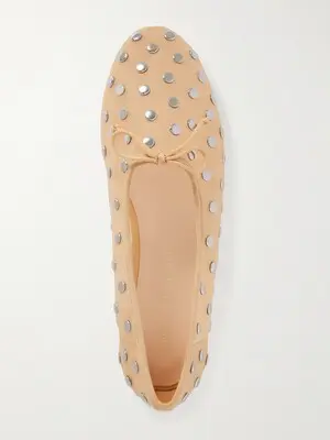 LOEFFLER RANDALL Landon Embellished Mesh Ballet Flats - Neutrals