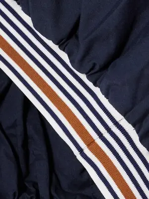 Veronica Beard Gabriela Cropped Striped Cotton And Silk-blend Blouse