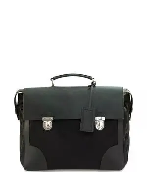 Prada Leather Flap-closure Briefcase - Black