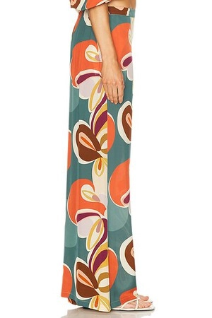 ADRIANA DEGREAS Organic Floral Wide Leg Pant