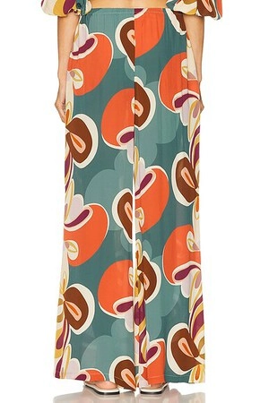 ADRIANA DEGREAS Organic Floral Wide Leg Pant