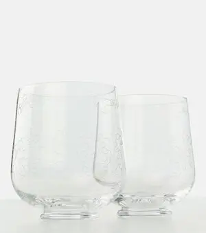 SERAX Midnight Flowers Dark Viola Set Of 4 Glasses Marni