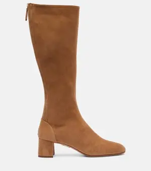 AQUAZZURA Saint Honoré 50 Suede Knee-high Boots