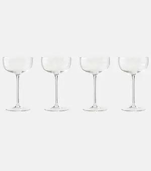 SERAX Midnight Flowers Anemone Vaniglia Set Of 4 Champagne Glasses Marni