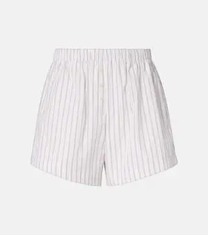 LESET Yoshi Striped Cotton-blend Twill Boxer Shorts - Multicoloured