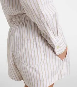LESET Yoshi Striped Cotton-blend Twill Boxer Shorts - Multicoloured