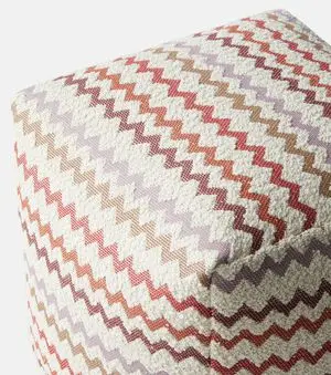 Missoni Capri Zigzag Boucle Pouf - Red