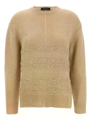 Fabiana Filippi Bouclé Insert Crew Neck Sweater