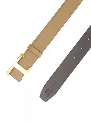 TOD'S T-buckle Leather Belt - Neutrals