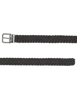 Dolce & Gabbana Braided Leather Belt - Brown