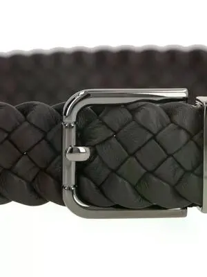 Dolce & Gabbana Braided Leather Belt - Brown