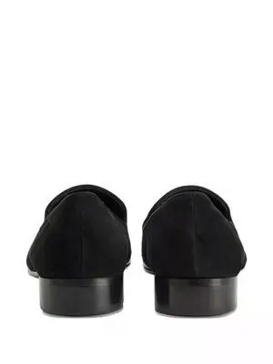 GIUSEPPE ZANOTTI Axelton Suede Loafers With Gold-tone Embellishments