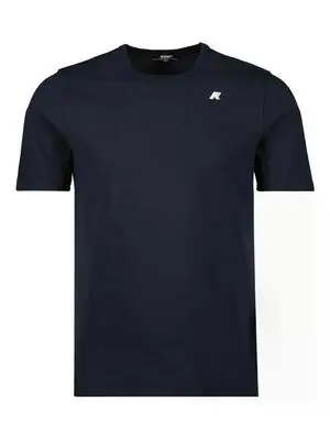 K-WAY Logo-patch Cotton T-shirt - Blue