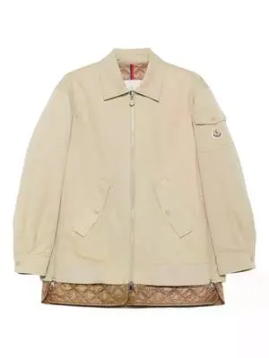 Moncler Quilted Zip-up Jacket - Neutrals