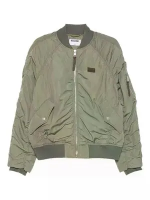 Moschino Ruffled Bomber Jacket - Green