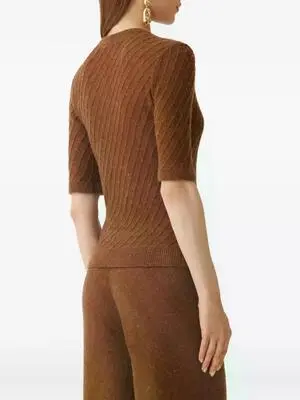 Fabiana Filippi Sequin-embellished Ribbed-knit Jumper