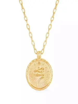 DOWER & HALL Tone Yellow Vermeil Snake Pendant Necklace - Gold