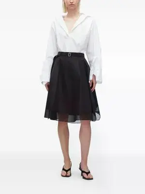 3.1 Phillip Lim Belted Layered Skirt - Black