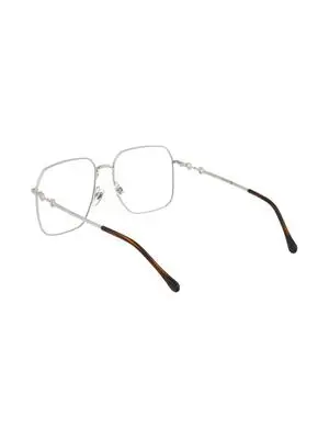 Gucci Tone Metal Horsebit Detail Square Frame Eyeglasses