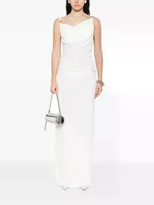 Coperni Strappy Cowl Neck Midi Dress - White