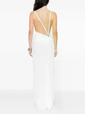 Coperni Strappy Cowl Neck Midi Dress - White