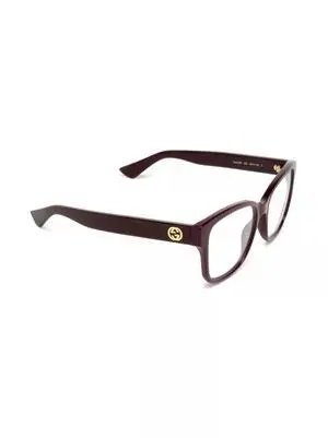 Gucci Gucci Eyewear Acetate Logo-Engraved Frames Red