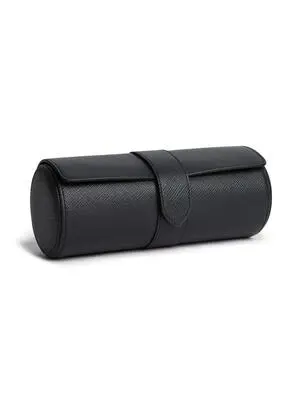Smythson Panama Leather Three-watch Roll
