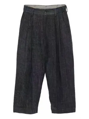 ZIGGY CHEN Charcoal Linen Trousers - Grey