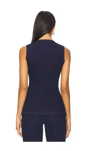 SAU LEE Denver Denim Waistcoat