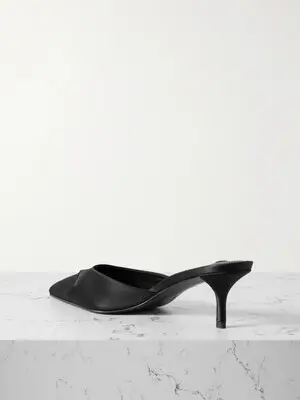 Alaïa 55 Satin Mules - Black