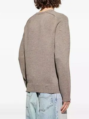 Zadig&Voltaire Distressed Wool-cashmere Blend Crew Neck Sweater