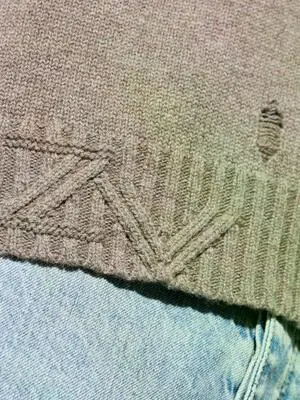 Zadig&Voltaire Distressed Wool-cashmere Blend Crew Neck Sweater