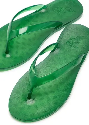 ANCIENT GREEK SANDALS Jelly Flip Flops - Green