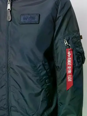 Alpha Industries Hooded Bomber Jacket - Blue