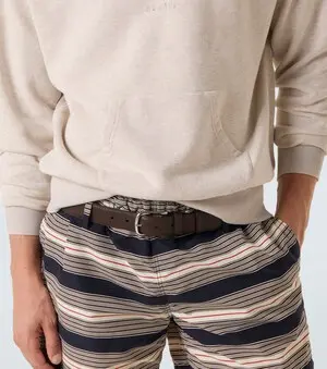 Prada Saffiano Leather Belt - Brown